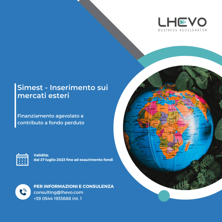 Simest - Inserimento sui mercati esteri - LHEVO