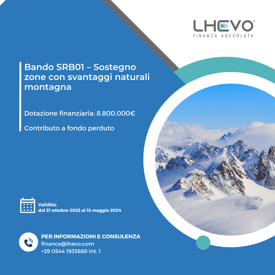Bando SRB01 – Sostegno zone con svantaggi naturali montagna - LHEVO